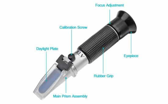 RHB-32ATC 0-32 Brix Refractometer สำหรับวัดความหวาน